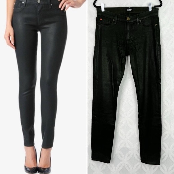 Hudson Jeans | Jeans | Hudson Krista Super Skinny Noir Coated Black ...